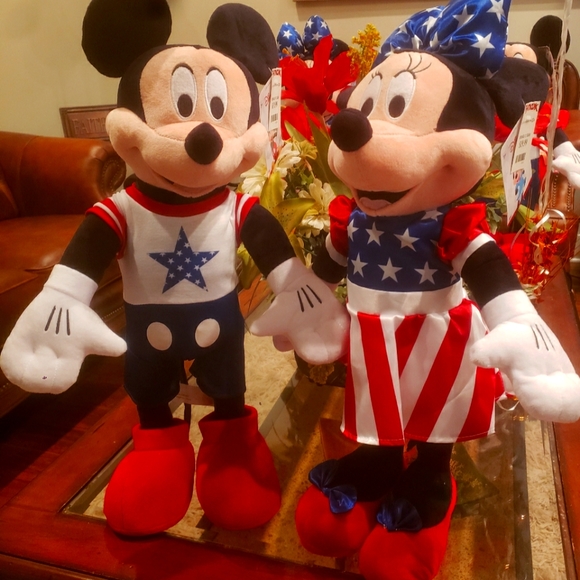 Disney | Holiday | Disney Mickey Mouse Minnie Mouse Plush Patriotic ...